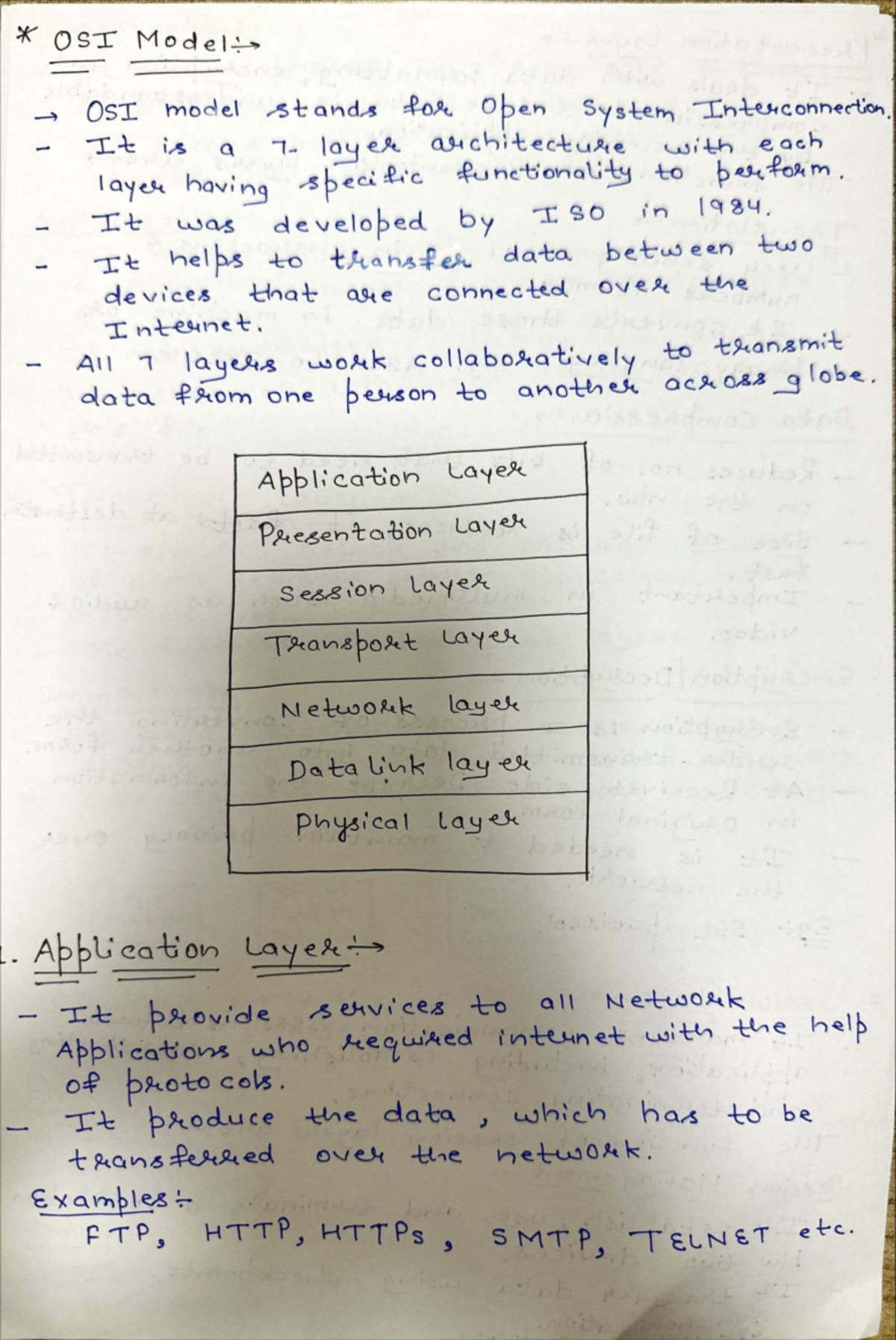 OSI Model Overview - CN - COMPUTER NETWORKS - Studocu