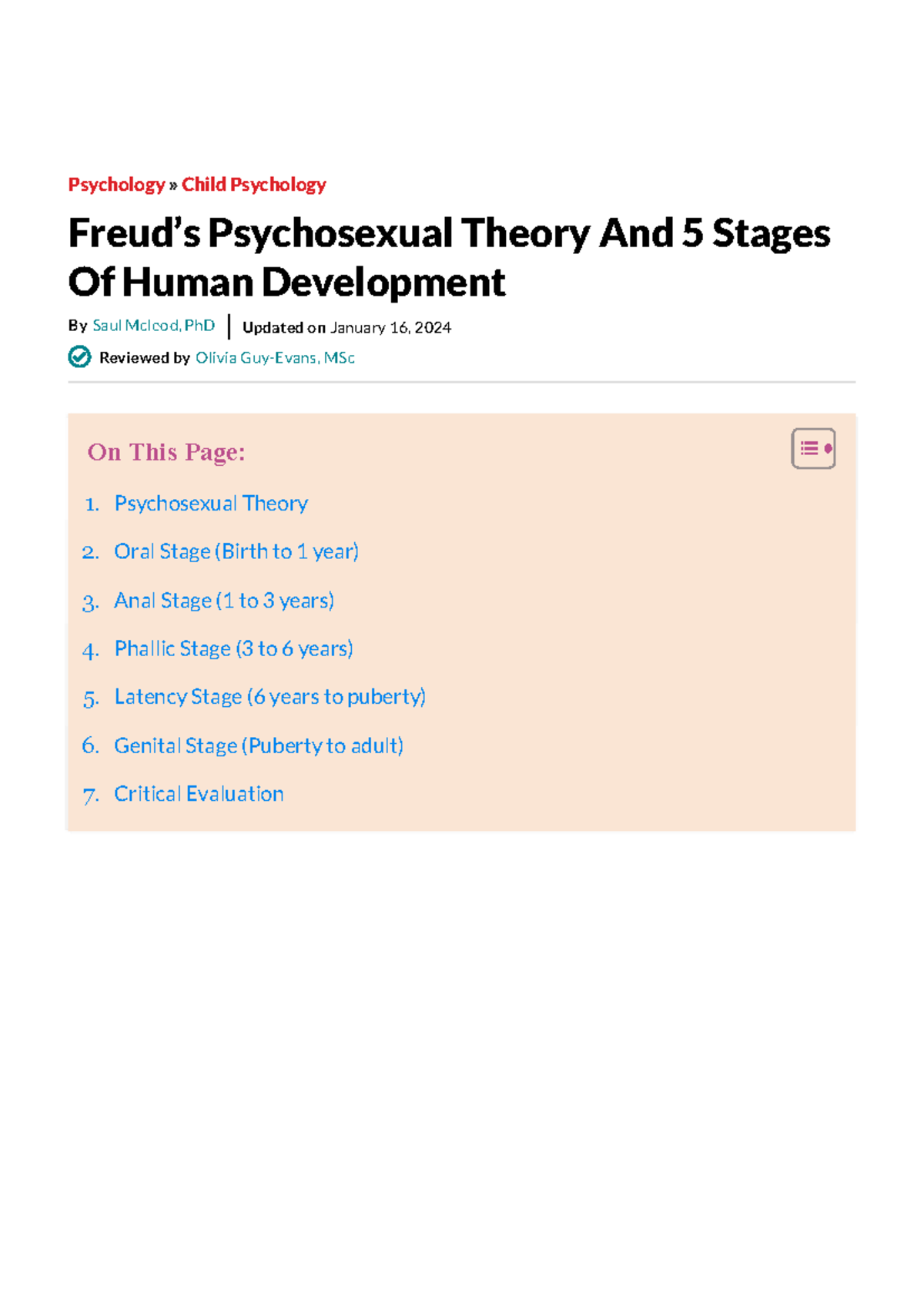 Psychology 101: Freud's 5 Psychosexual Stages of Development - Studocu