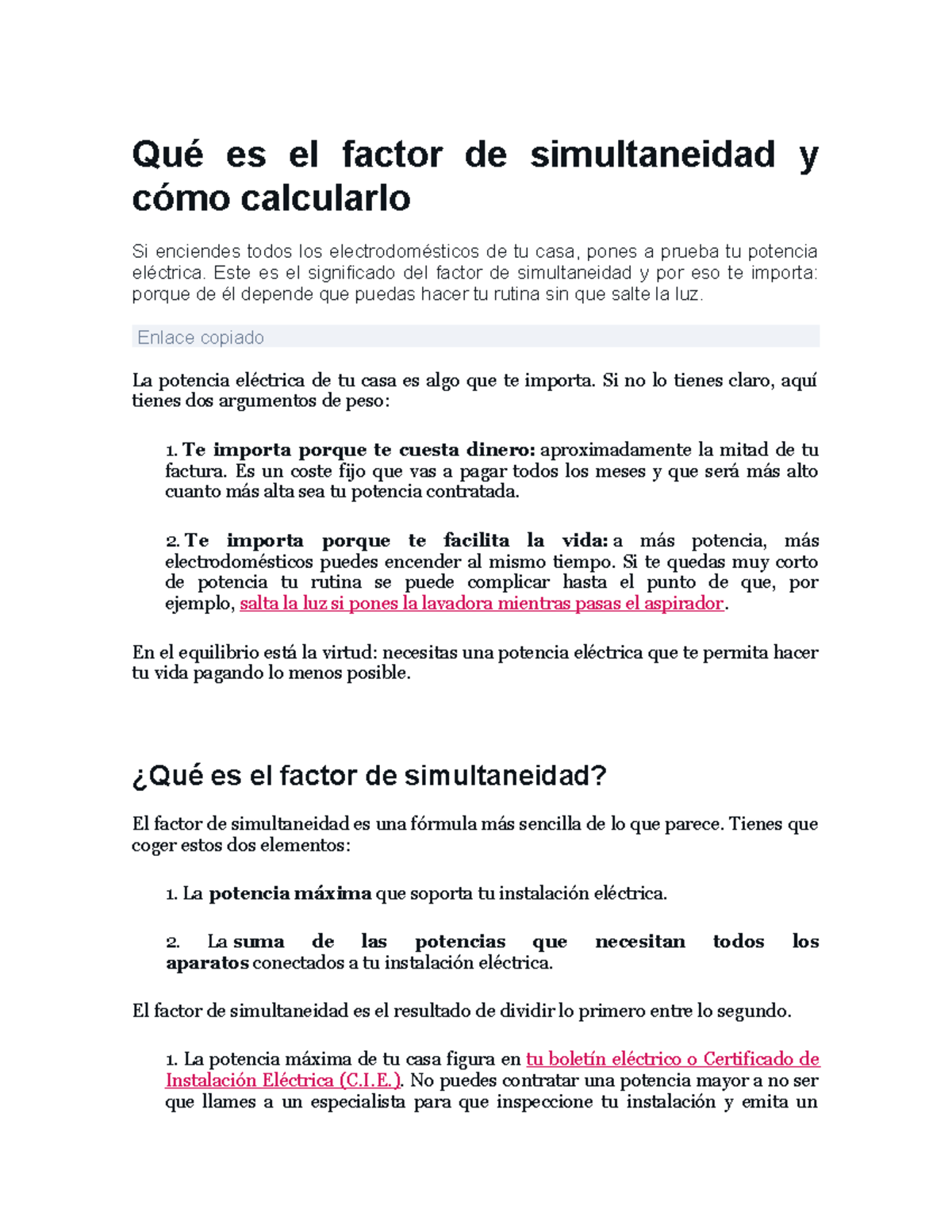 Qué es el factor de simultaneidad y cómo calcularlo - Qué es el factor ...