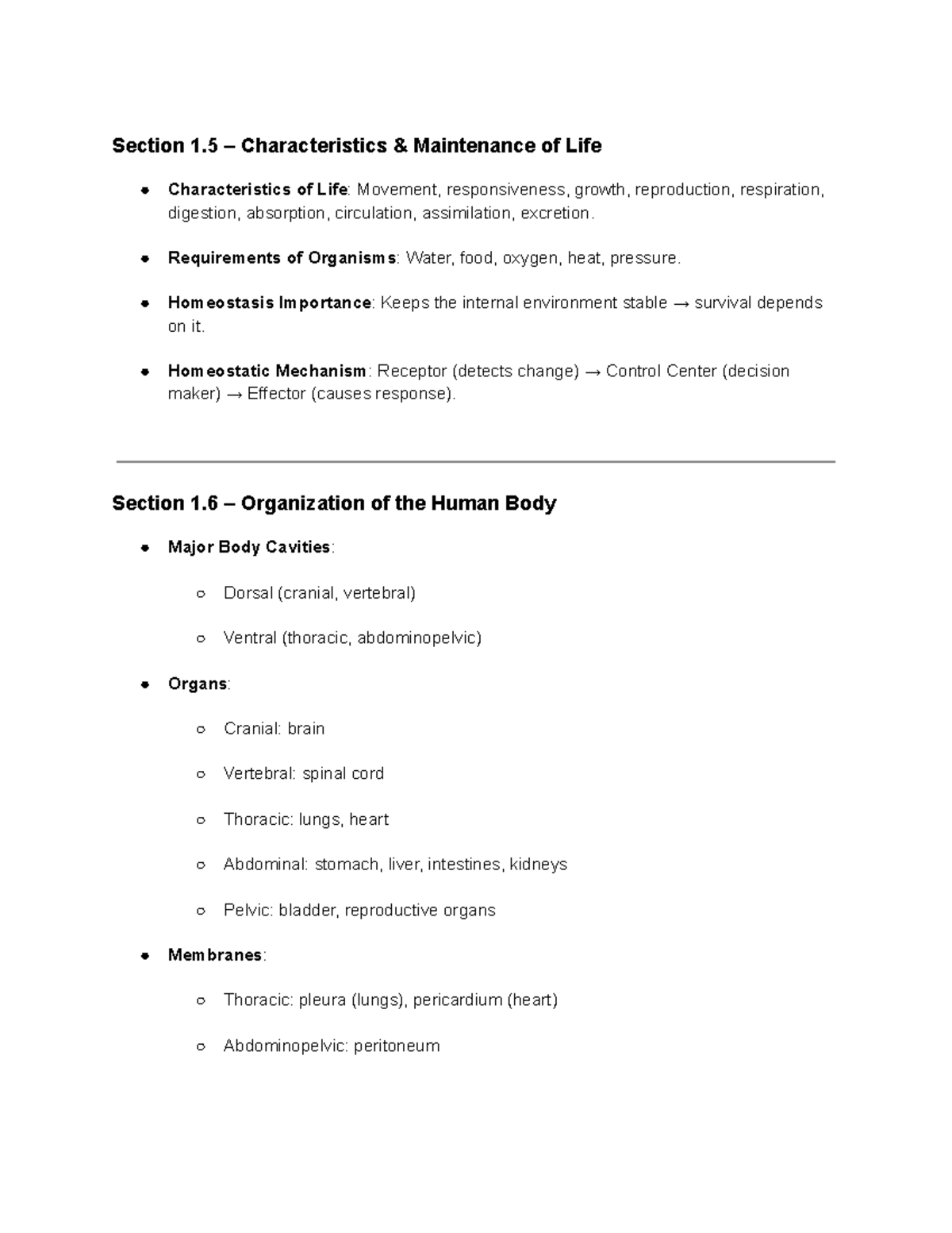 A&P Final Exam Review: Key Concepts from Chapters 1-5 - Studocu