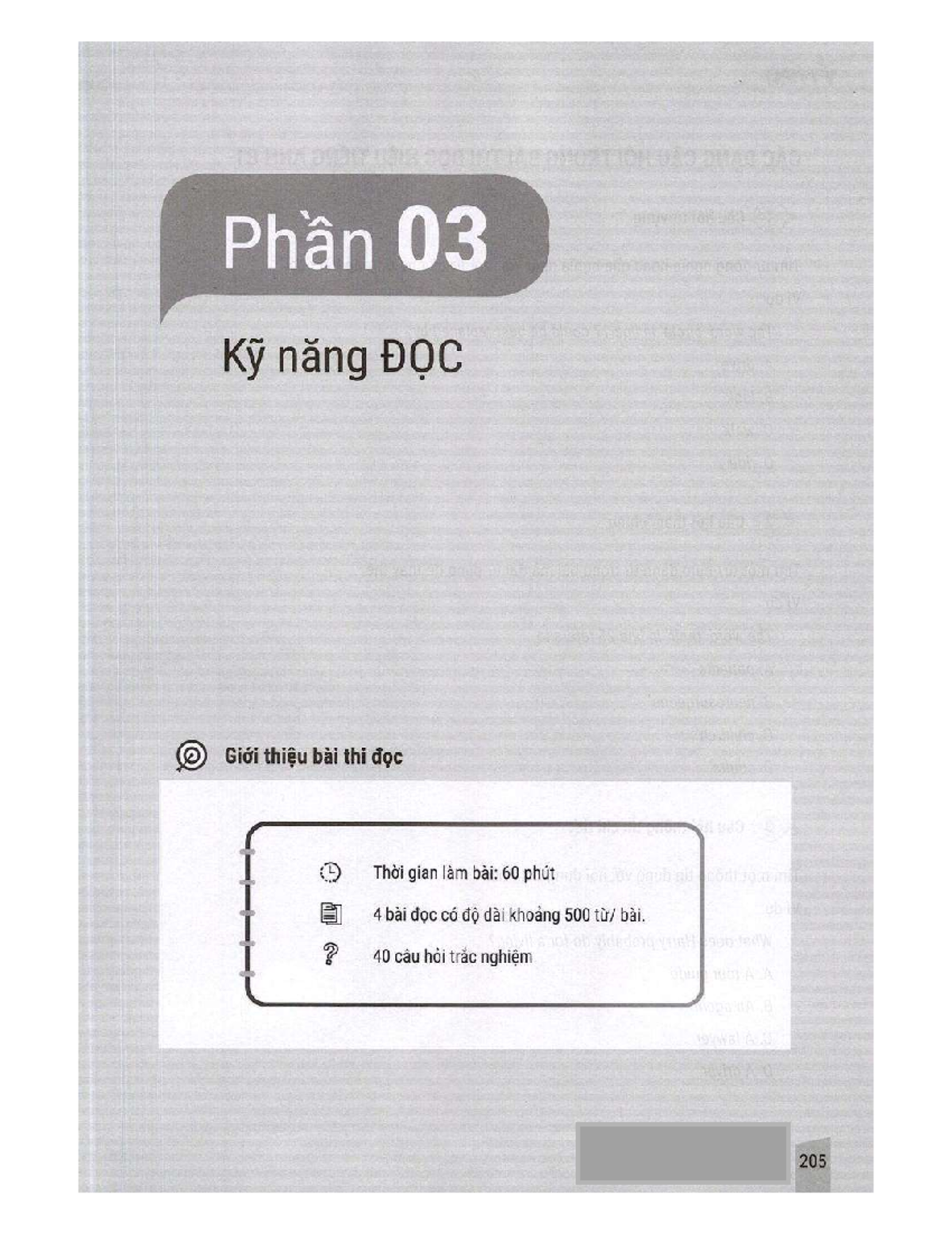 Reading- Vstep B2 - Giói thiêu bài thi doc L Thoi gian làm bài: 60 phút BIG 4 bài doc có dô dài ...