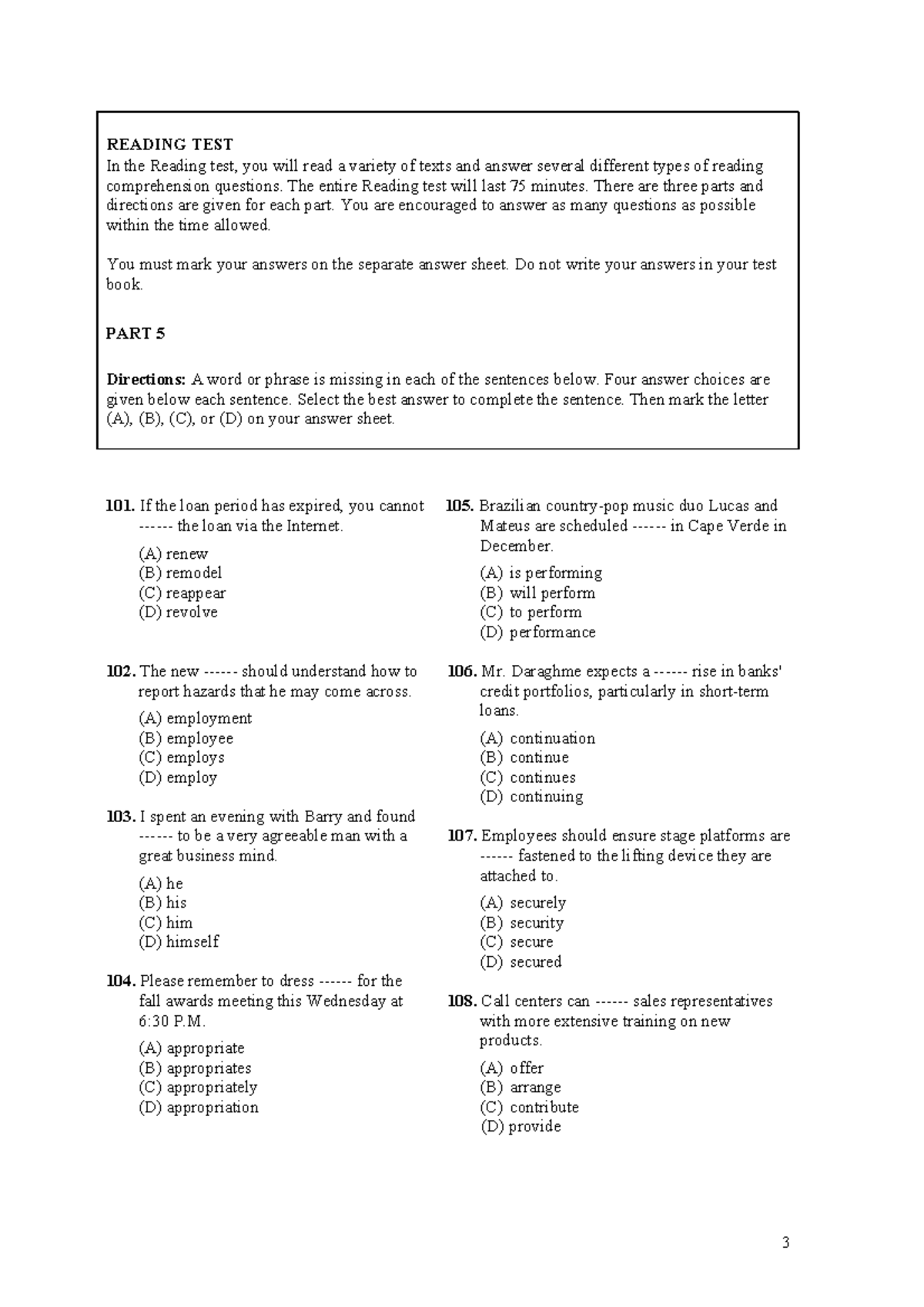 Practice Reading TEST 2: Comprehension & Analysis Guide - Studocu
