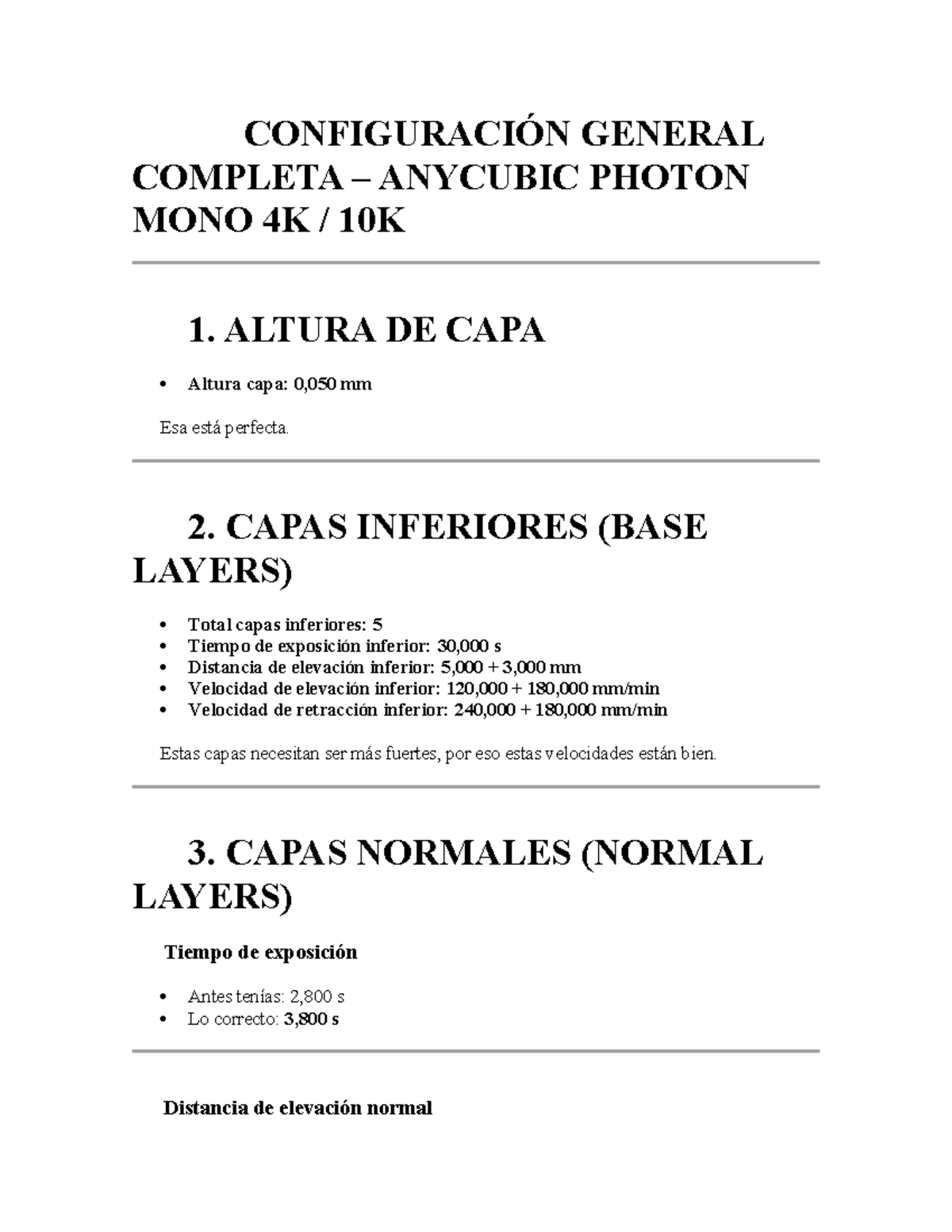 Configuración General Completa Anycubic Photon Mono 4K/10K - Studocu
