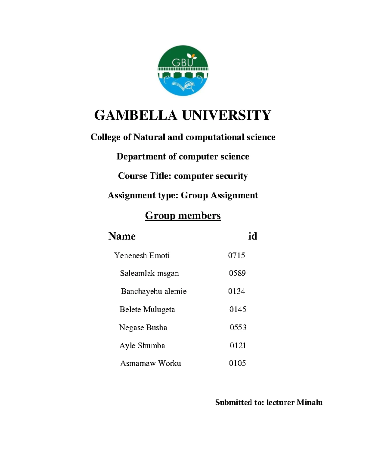 Bonga U Model-exam - model questions for computer science exit exam ...
