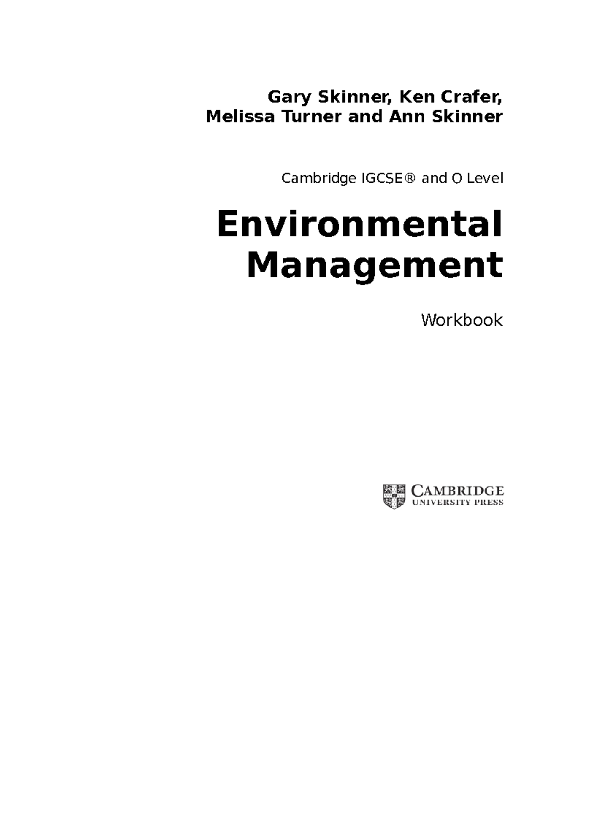 Cambridge IGCSE & O Level Environmental Management Workbook - Insights ...