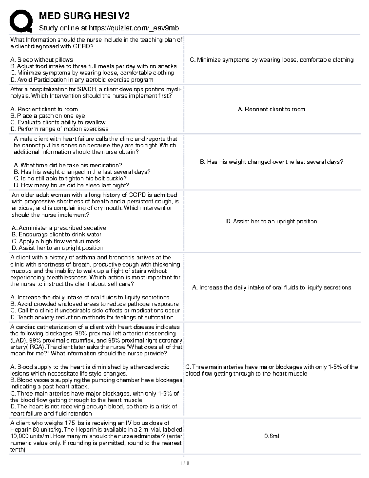MED SURG HESI V2 CBLM 2: Nursing Interventions & Patient Care ...