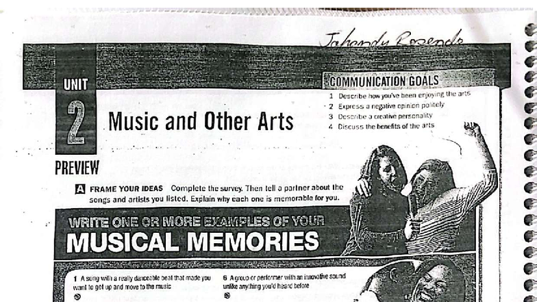 Unit 2 - Music and Arts: Exploring Creative Expressions and Opinions ...