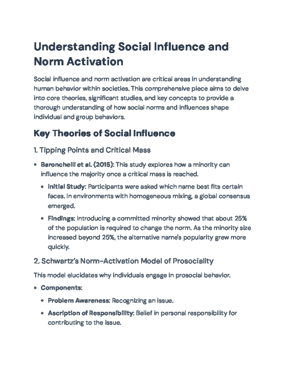 Understanding Social Influence and Norm Activation: Theoretical ...