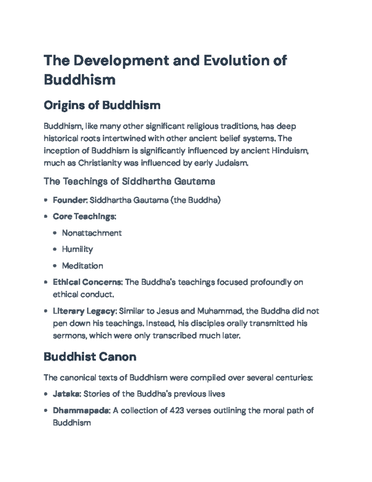 The Development and Evolution of Buddhism: From Siddhartha to Mahayana ...