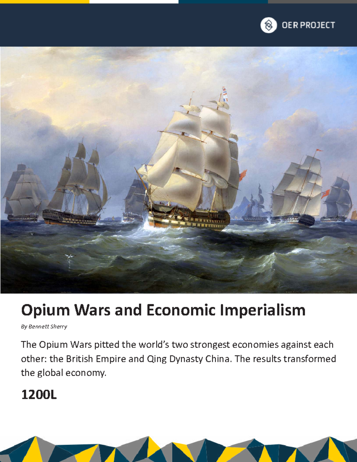 Opium Wars & Economic Imperialism: A Historical Analysis - 1200L - Studocu