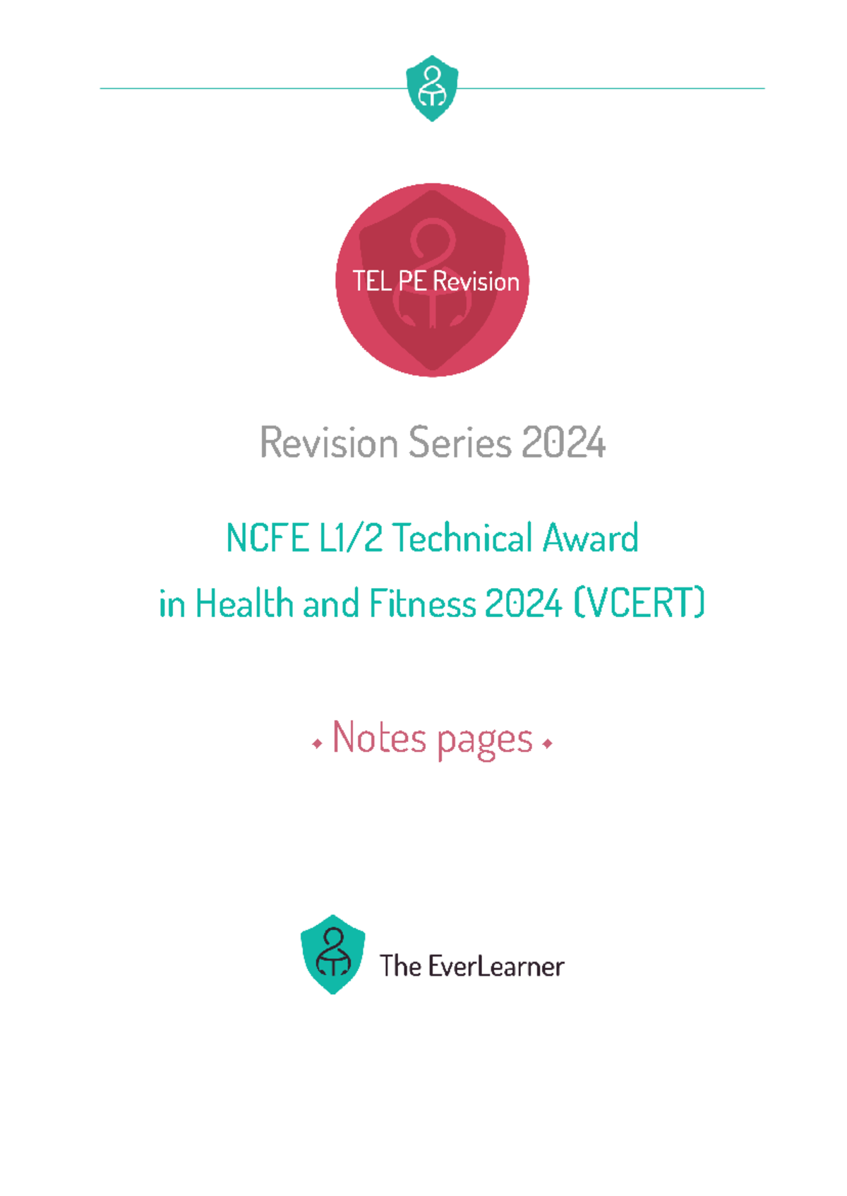 NCFE L1/2 Tech Award VCERT Health & Fitness Revision Notes 2024 - Studocu