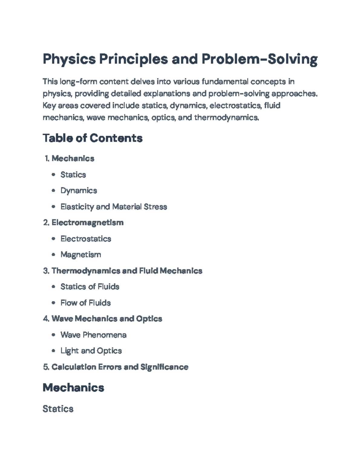 Physics Principles & Problem Solving: Key Concepts & Examples - Physics ...