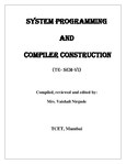 System Programming & Complier Construction - CSC602 - MU - Studocu