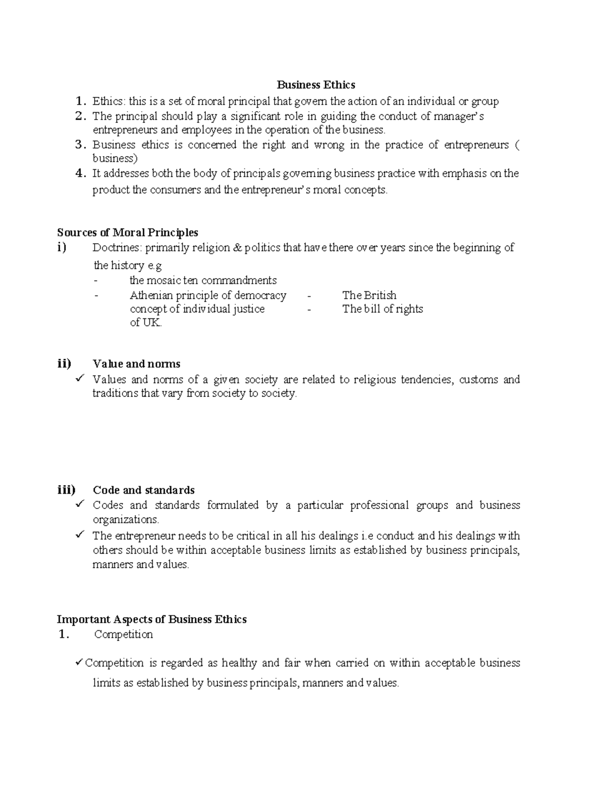 Business Ethics (BUS 101): Principles, Practices, and Trends - Studocu