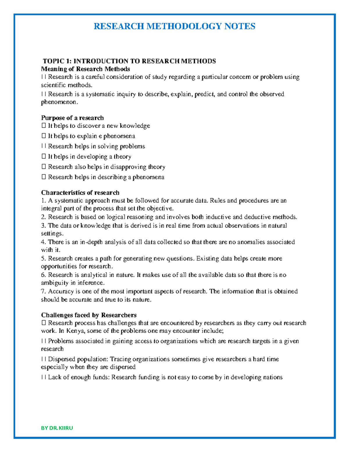 Research Methodology Notes - Bsc. mathematics and computer science ...