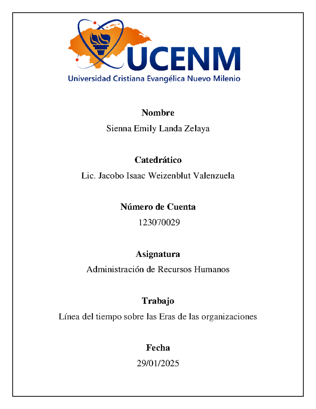 123070029-1 - Linea del tiempo - Recursos Humanos - Nombre Sienna Emily ...