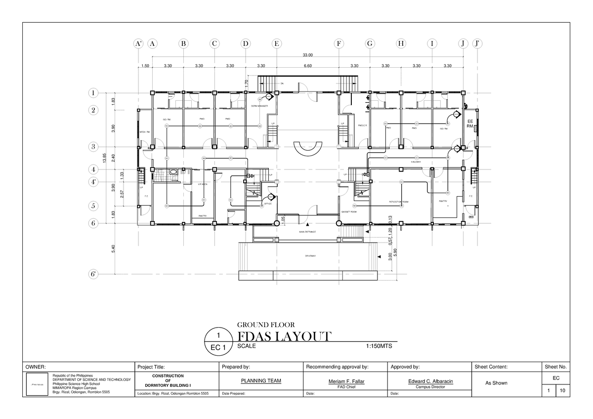 FDAS & CCTV Layouts for Dormitory Building I (EC Series) - Studocu
