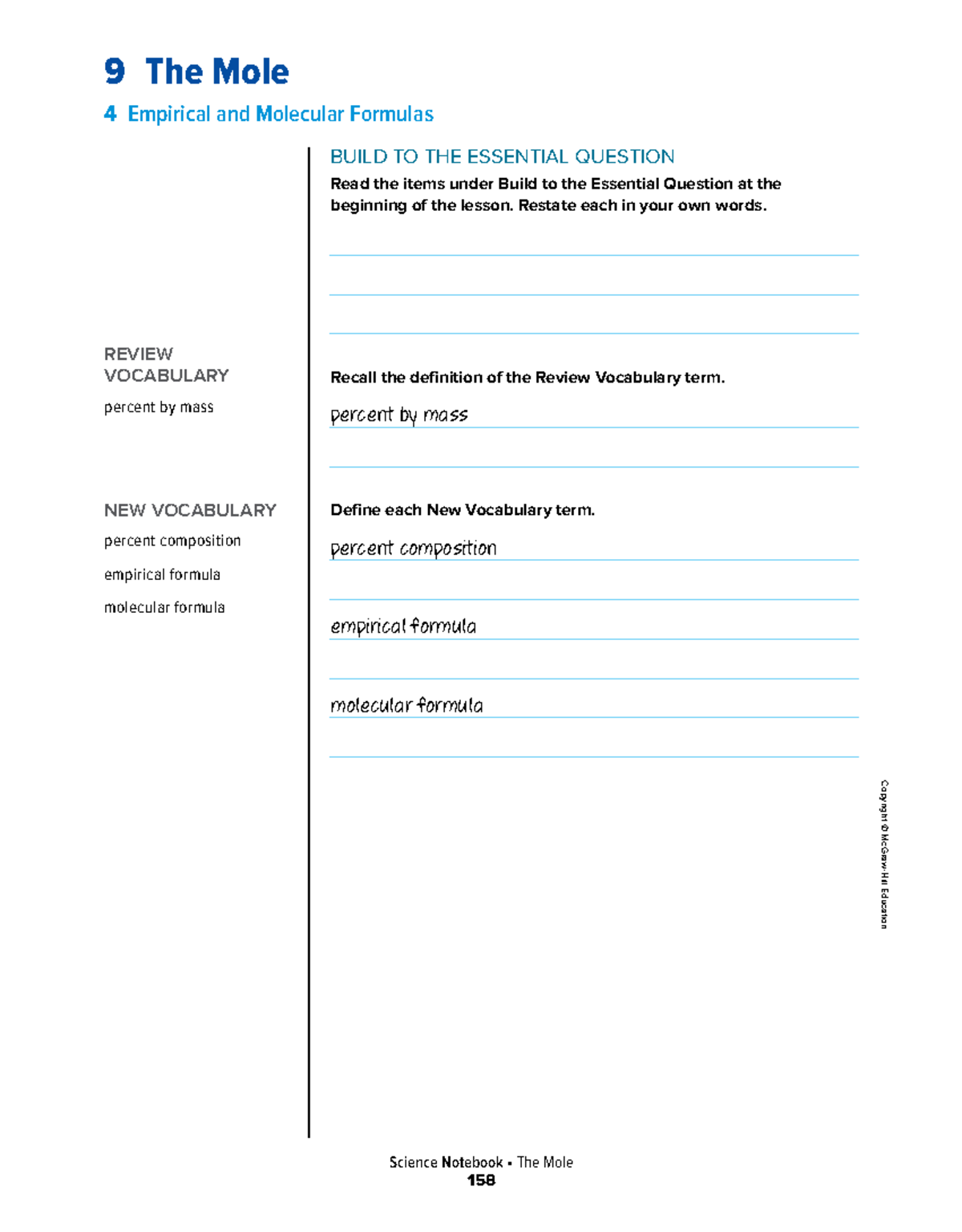 12 - Chemistry: The Mole 4 Empirical & Molecular Formulas Study Guide ...
