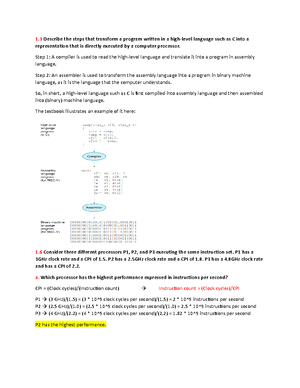 Homework 4 - Architecture of computers hw 4 - 4.1 Consider the following instruction ...