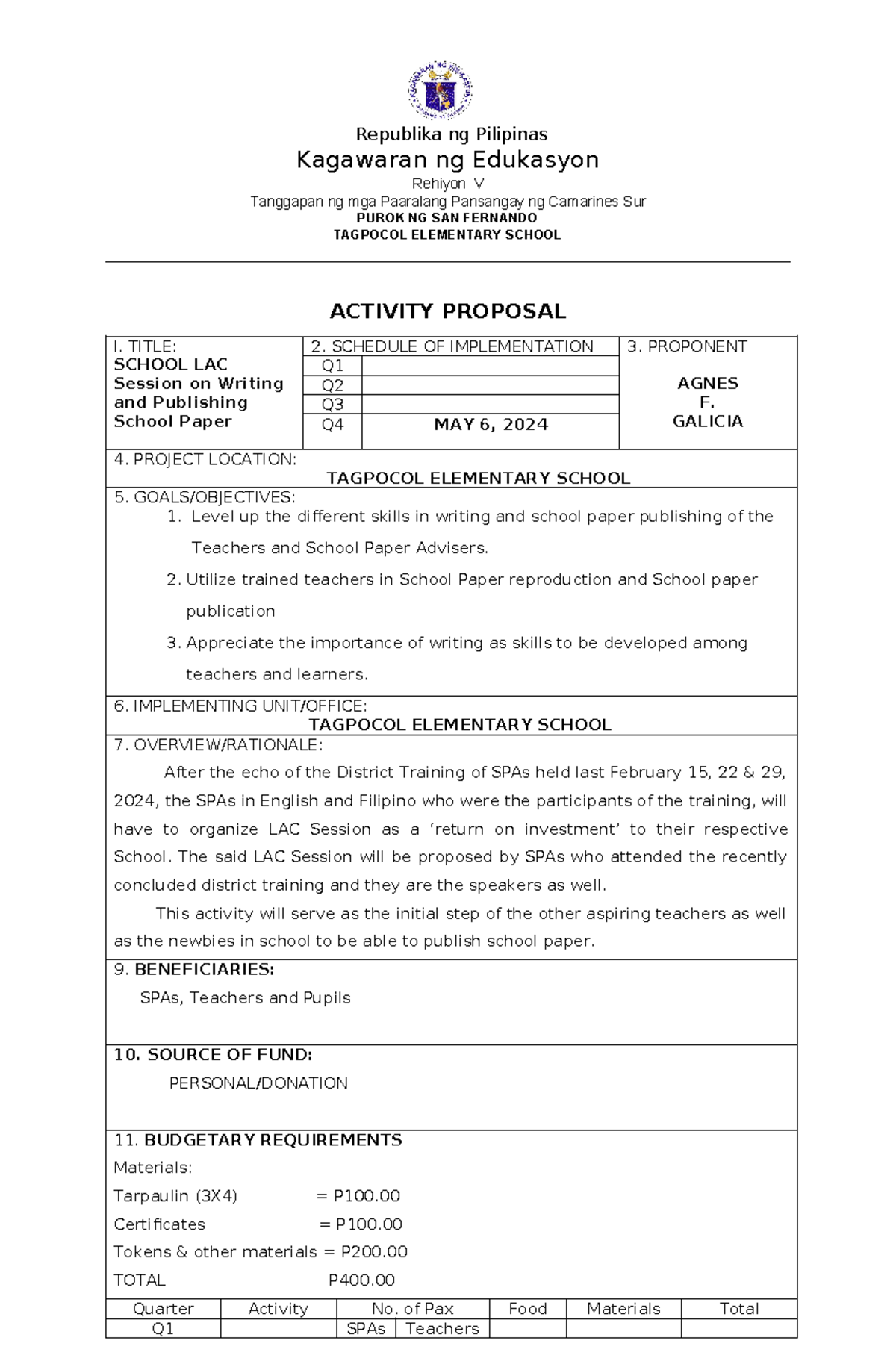 School LAC Session on Campus Journalism & Publication (Filipino) - Studocu