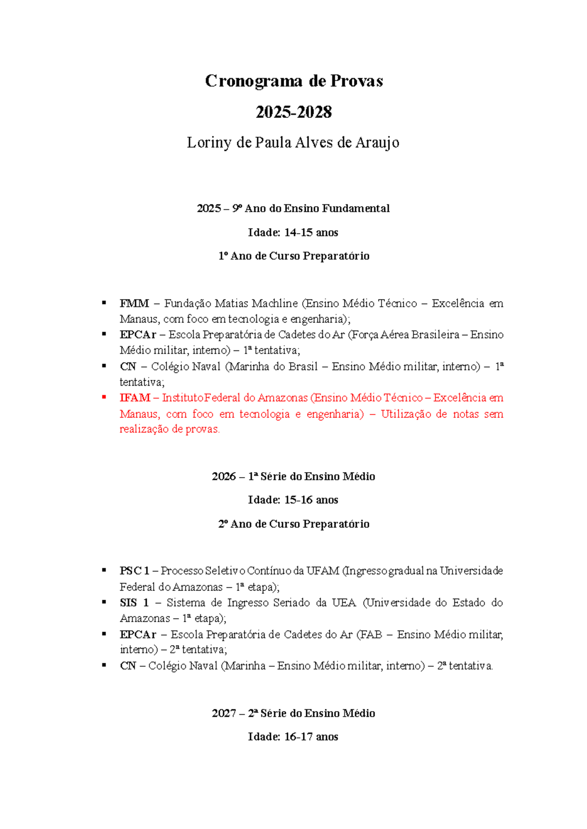 Cronograma de Provas - Loriny - Cronograma de Provas 2025 - 2028 Loriny ...