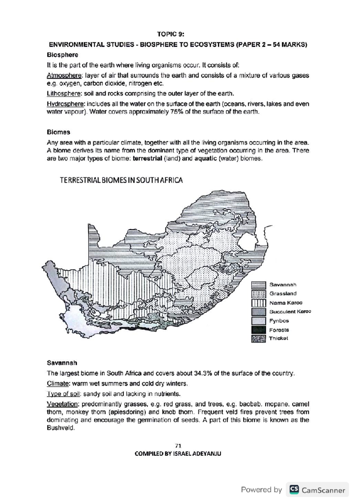 Biosphere to Ecosystems: Grade 10 Life Sciences Notes (Paper 2) - Studocu