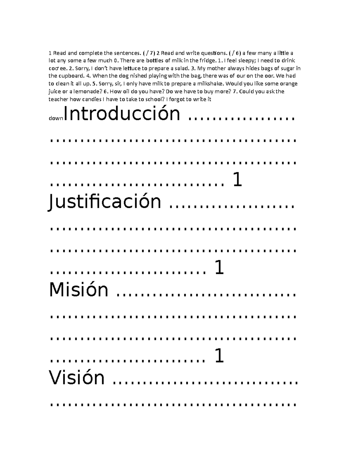1 Read and Complete Sentences with Exercises for English Learning - Studocu