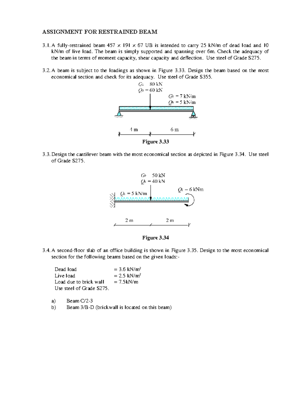 SEAA3323: Design of Steel Structures - Assignment on Beam and Column ...