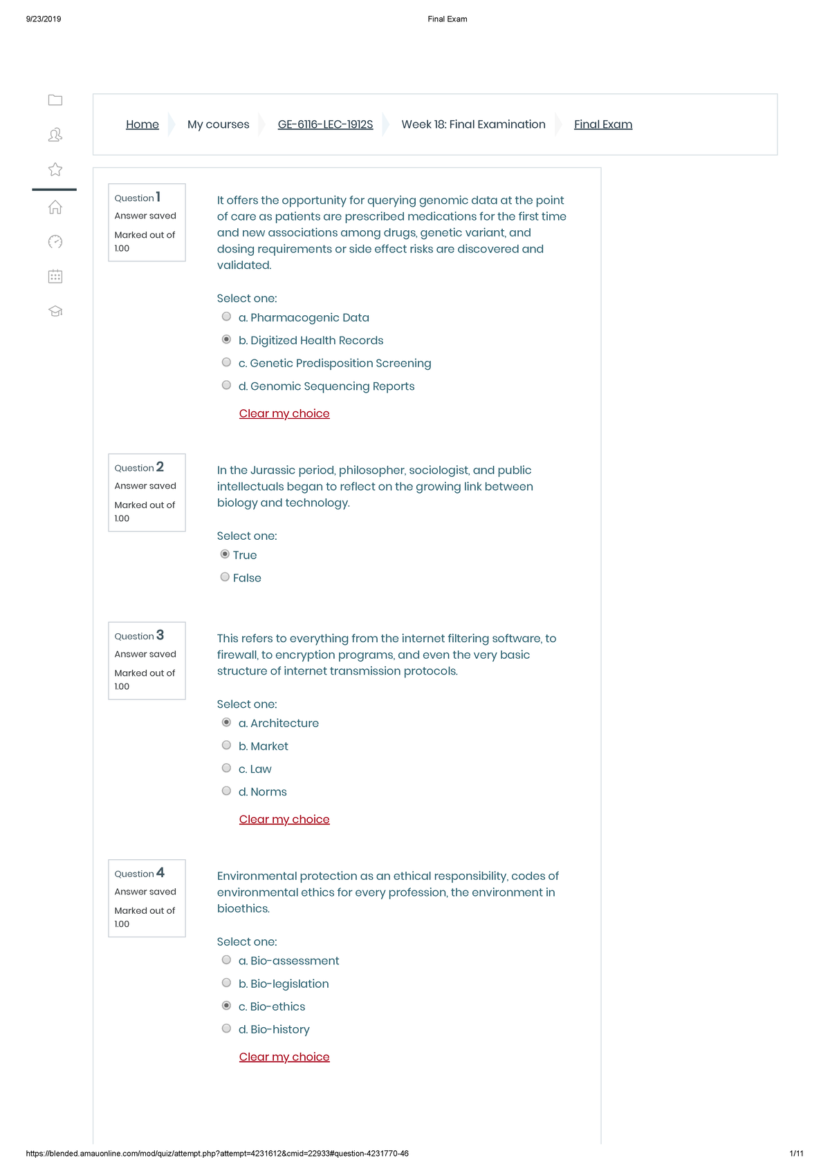 Final Exam GE-6116: Comprehensive Questions and Answers - Studocu