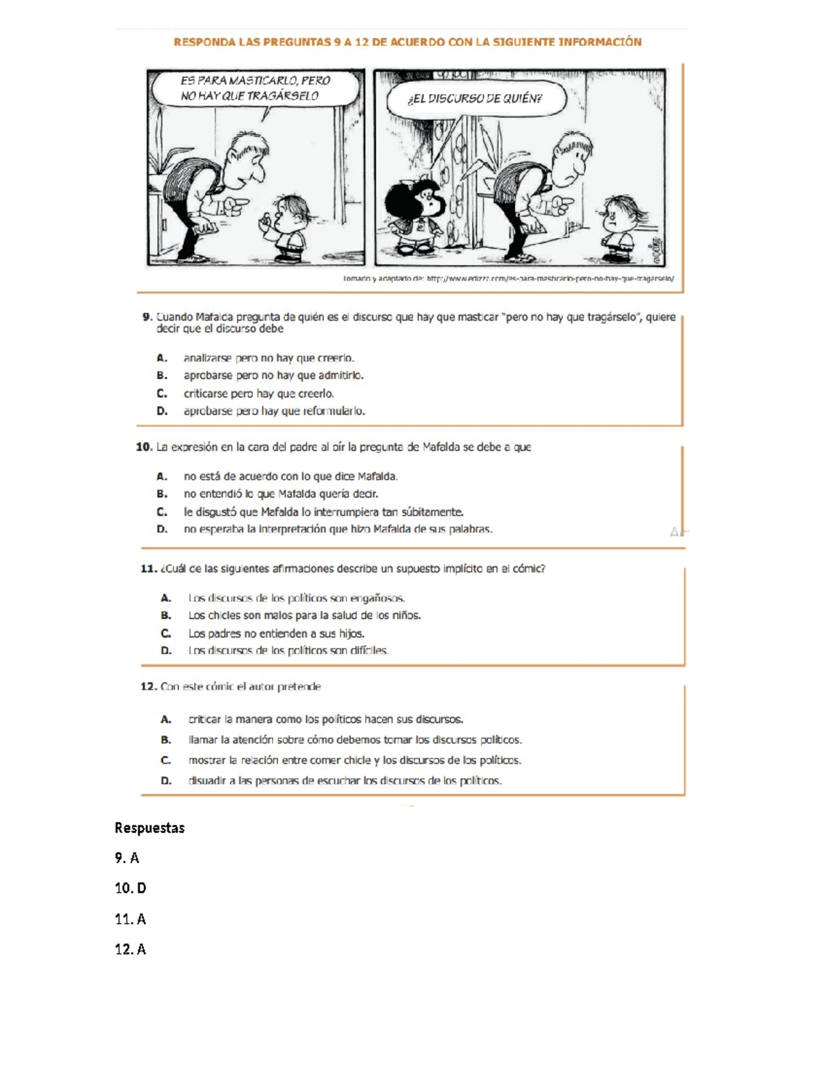 Textos Discontinuos- Taller EN Clase - Lecto escritura - Respuestas 9 ...