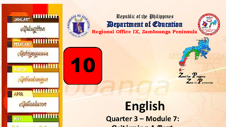 SLM-E10Q3M7 - Critiquing a Text: A Guide for Grade 10 English - Studocu