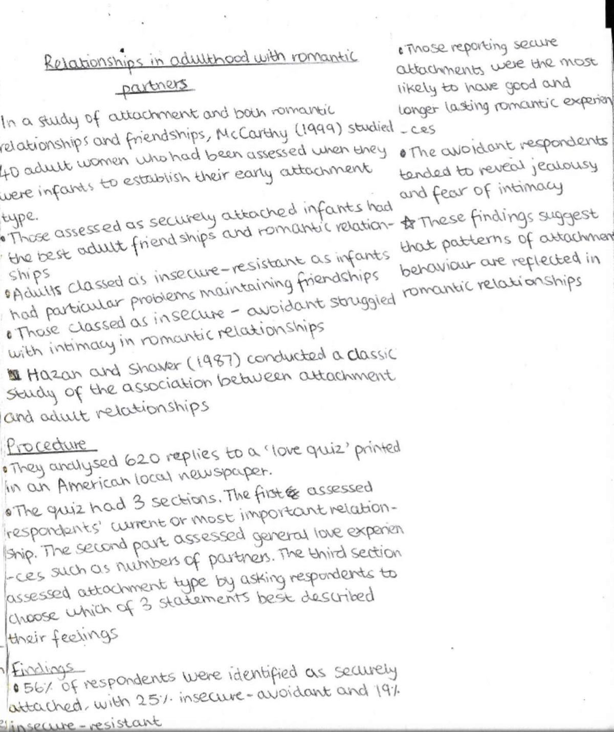 Influence of Early Attachment on Adult Romantic Relationships - PSY101 ...