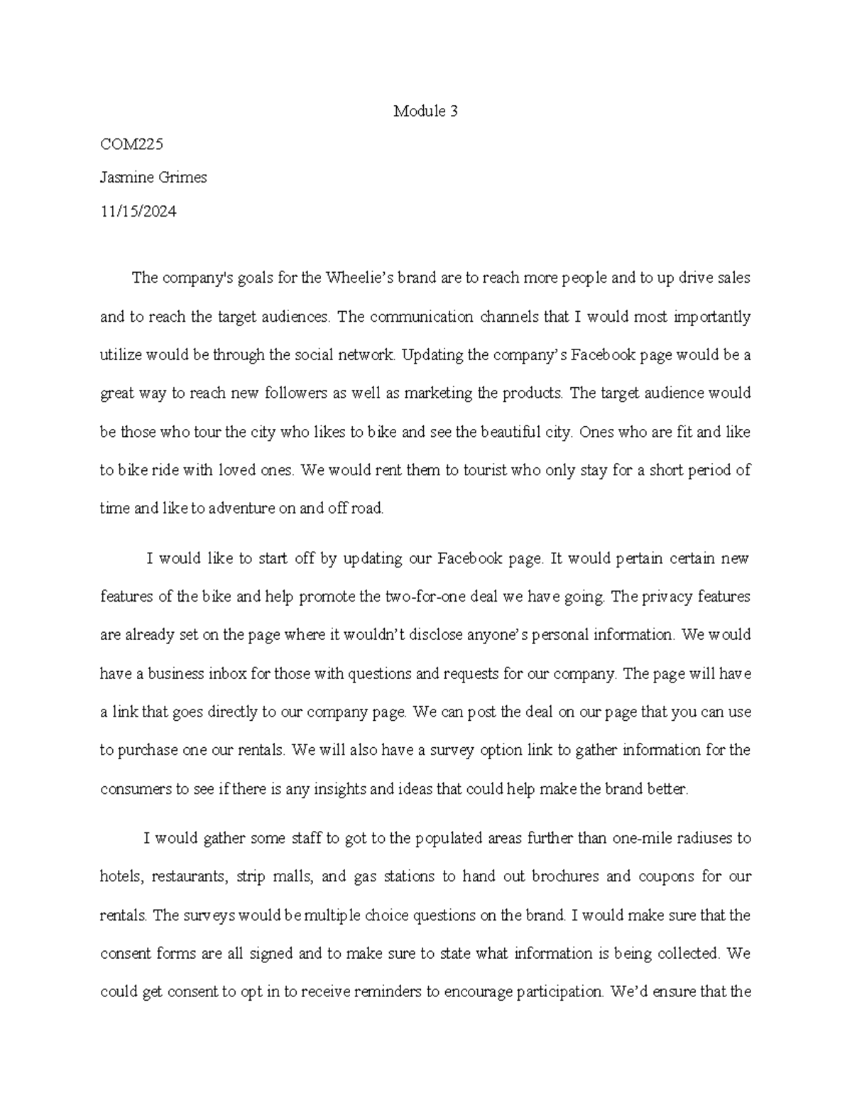 Document 3 - This assignment was a great one - Module 3 COM Jasmine ...