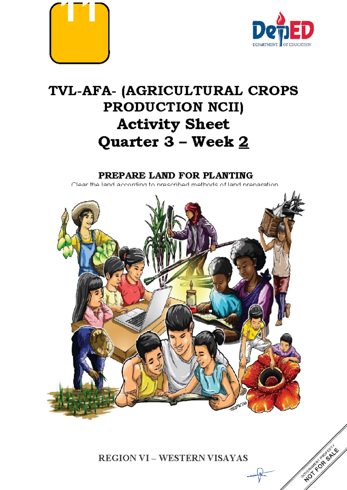 TVL AFA (AGRICULTURAL CROPS PRODUCTION NCII) Activity Sheet: Land ...