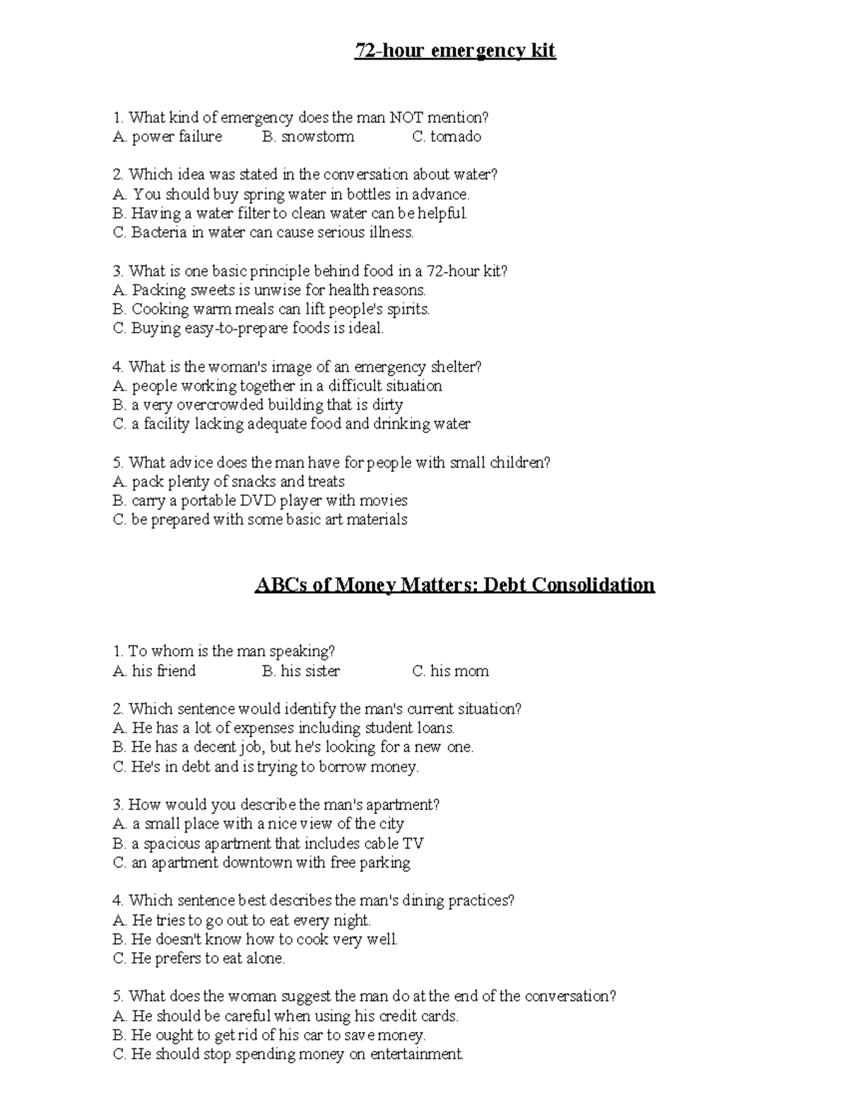 All Advanced Listening Exercises: Comprehensive Study Guide - Studocu