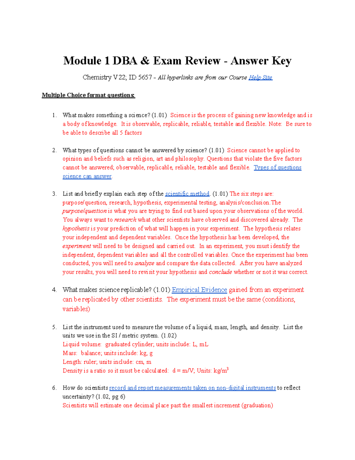 Copy of V22 - M1 DBA Exam Review-Answer Key - Google Docs - Module 1 DBA & Exam Review - Answer ...