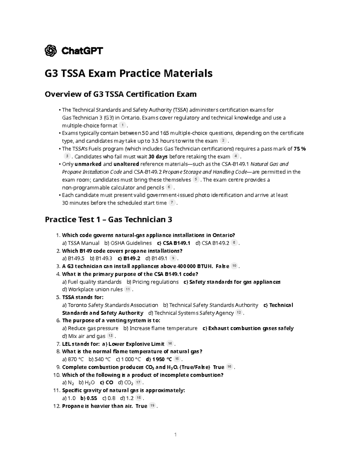 G3 TSSA Exam Practice Materials: Comprehensive Study Guide - Studocu