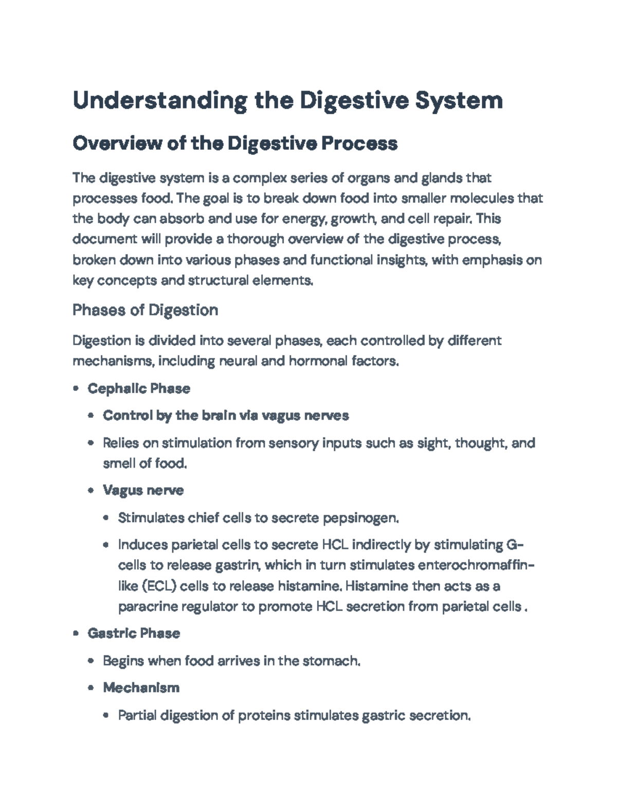 Understanding the Digestive System: Overview & Processes (BIO 101) - Studocu