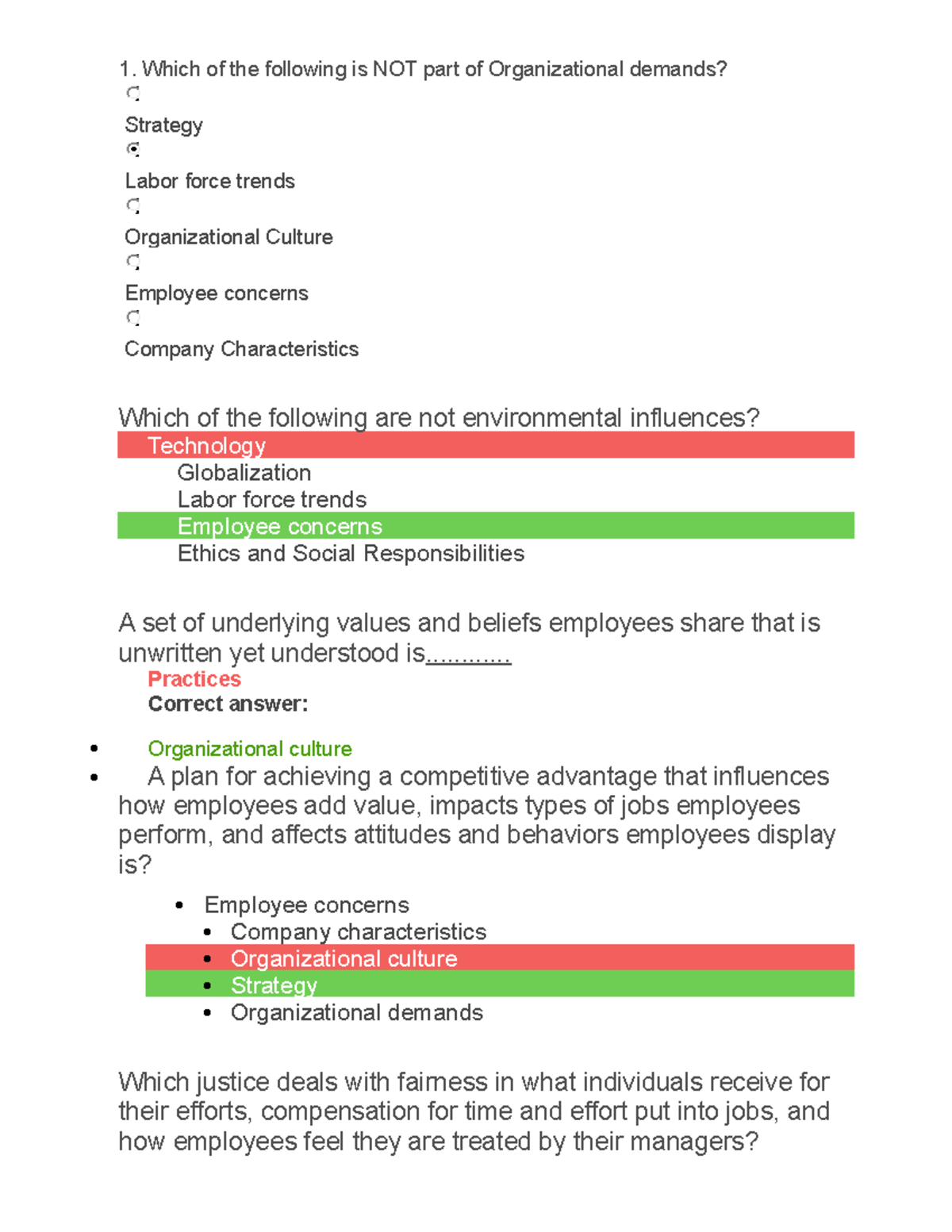HRM Questionnaire - Key Concepts in Human Resources Management - Studocu