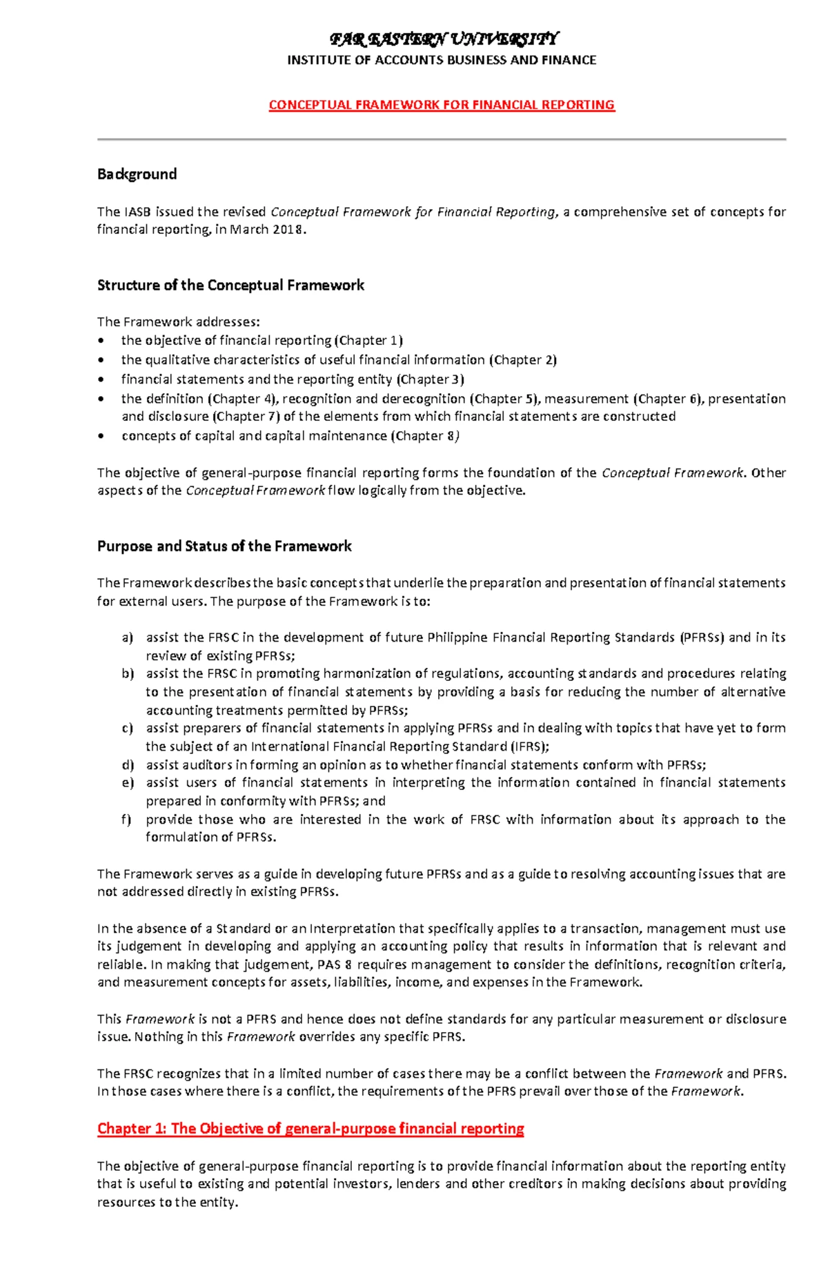 Principles of Accounting (ACCT 101): Key Concepts and Frameworks - Studocu