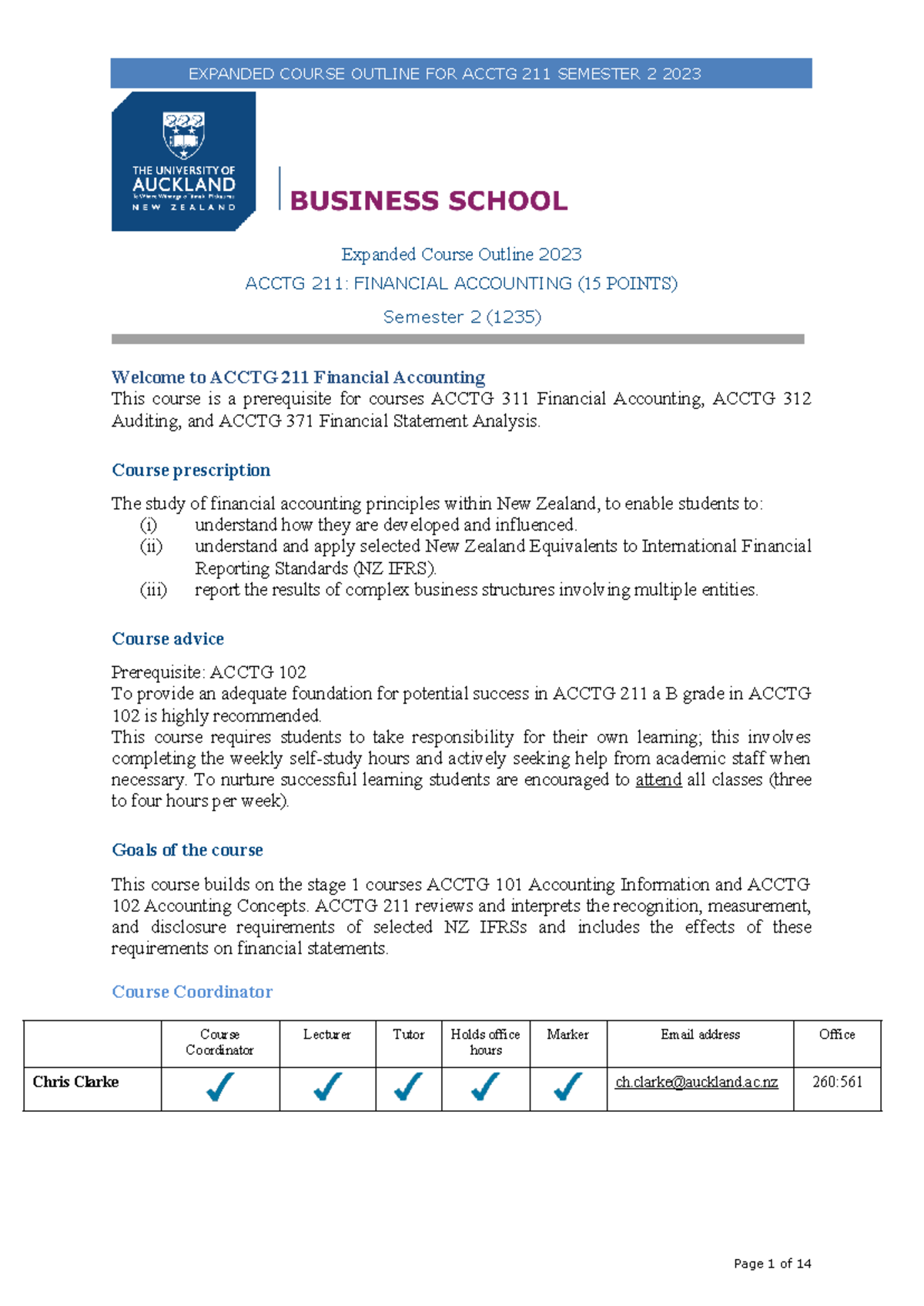ACCTG 211 Expanded Course Outline S2 2023 - Expanded Course Outline ...