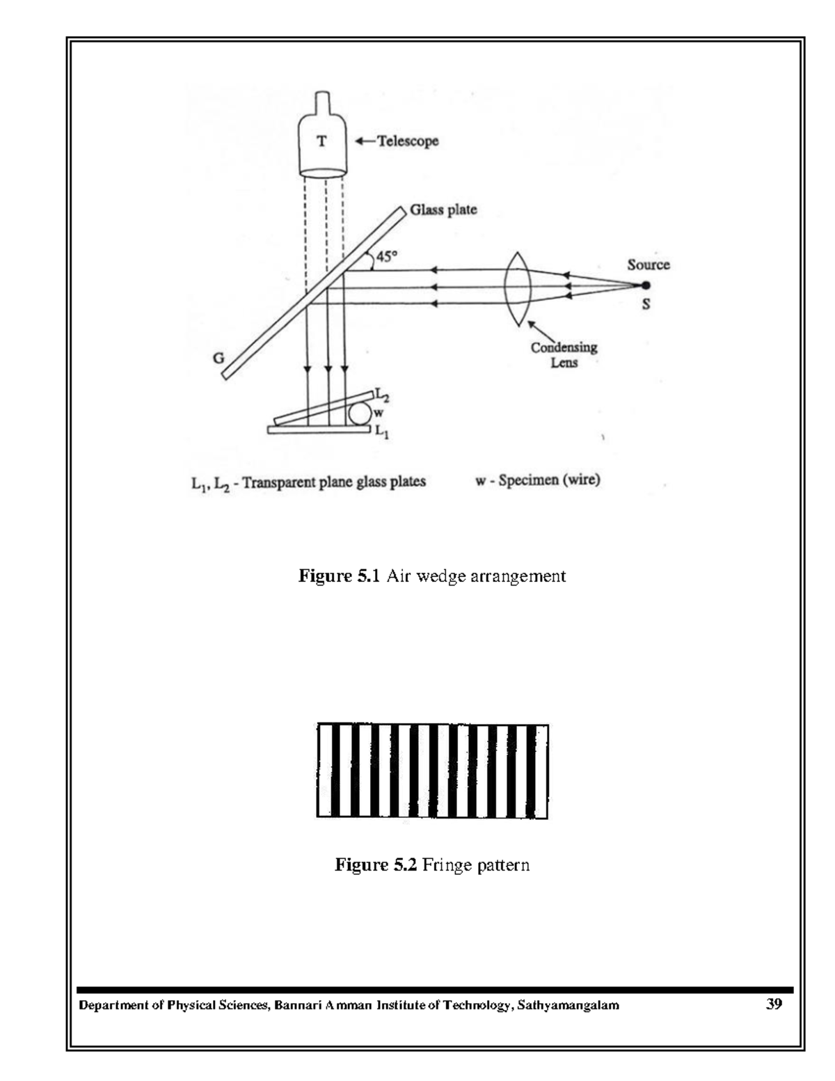 6 Air Wedge - Experimetal Physics - Figure 5 Air wedge arrangement ...