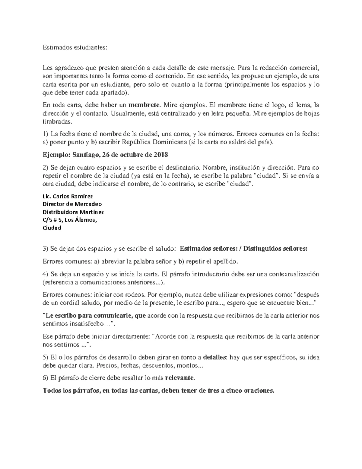 Ejemplos de Cartas Comerciales (Semibloque) - Studocu