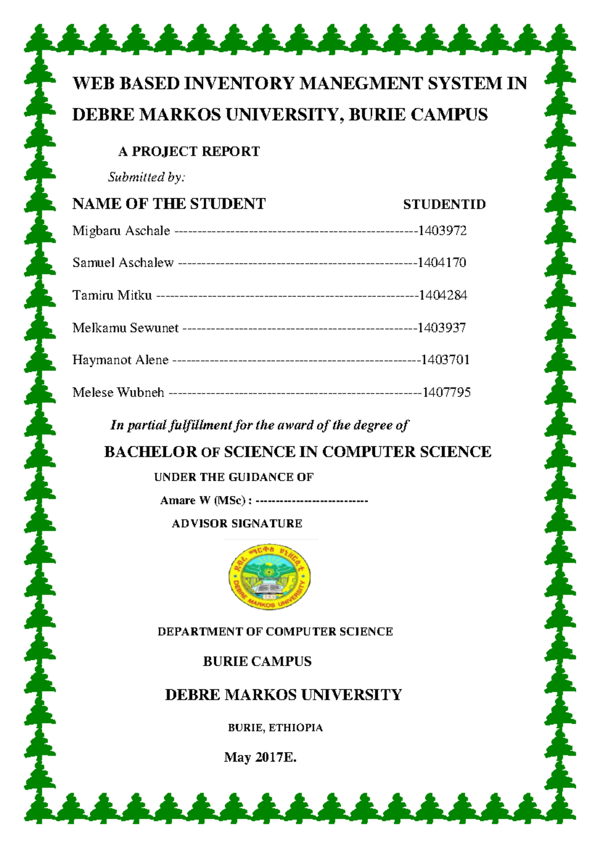 WEB BASED INVENTORY MANAGEMENT SYSTEM PROJECT REPORT - DMU CS 2023 ...