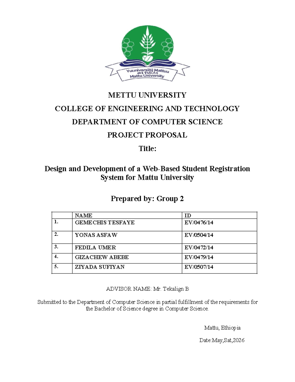 Design and Development of a Student Registration System for CS 101 ...
