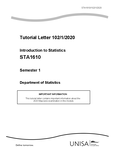 STA1510 - Unisa - Basic Statistics - Studocu