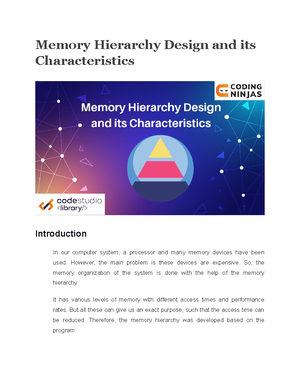 COA - UNIT - I: Functional blocks of a computer: CPU, memory, input ...