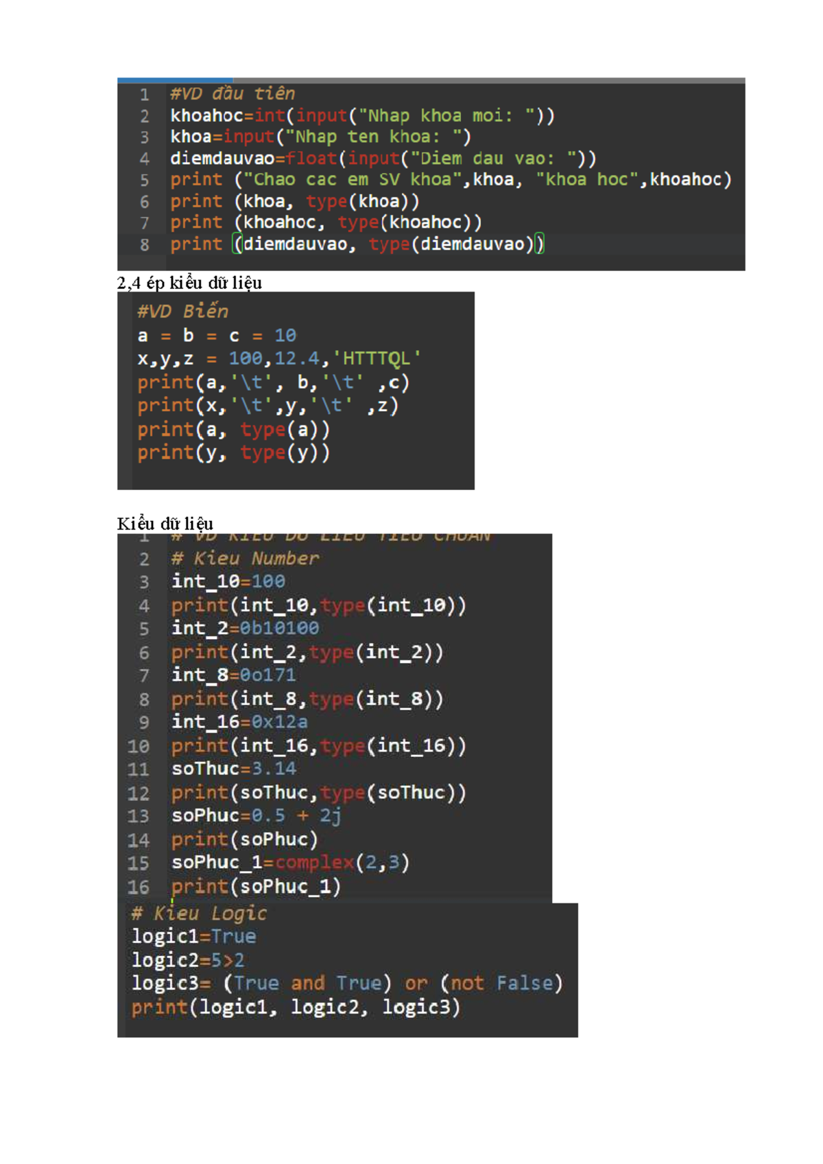 Python Programming Basics - VD for Data Types and Lists - Studocu