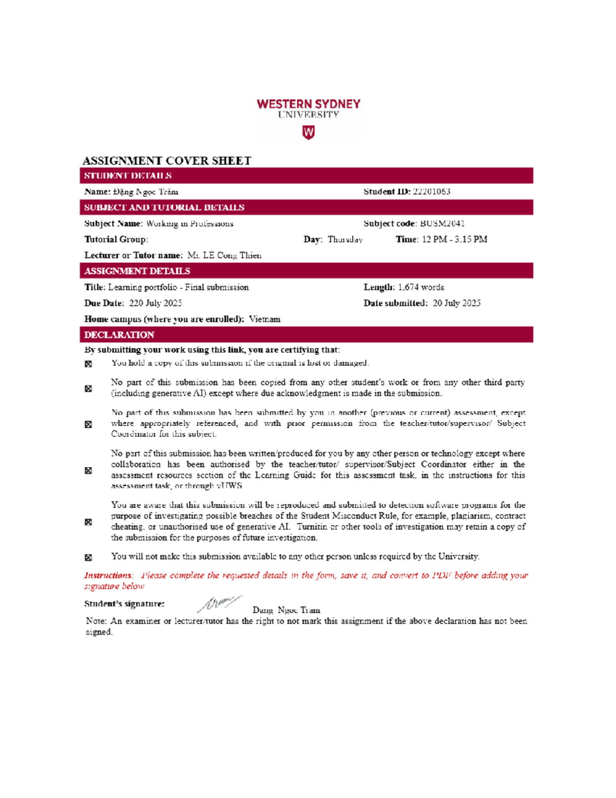 Learning Portfolio Reflection & Job Application Insights - Studocu