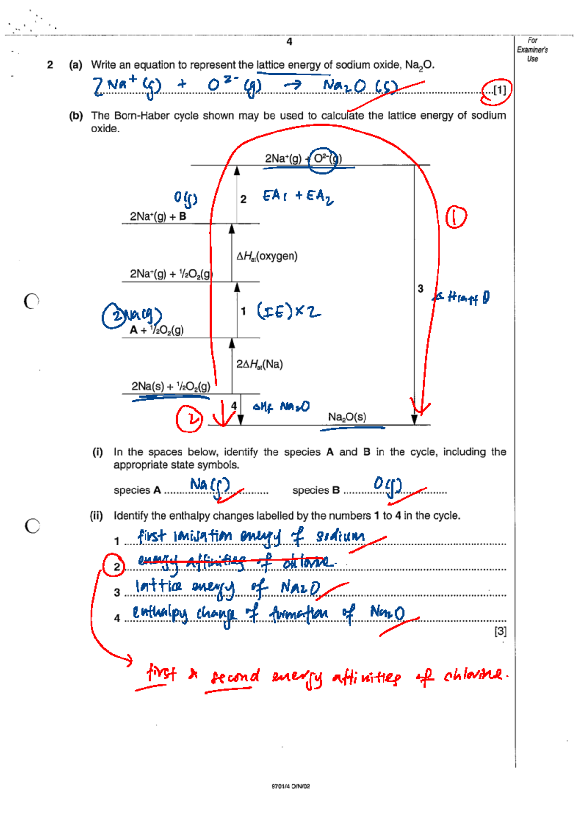 A2 Questions on Energetics: Ionization, Lattice Energy & Affinities ...